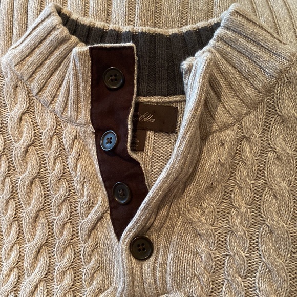 Tasso Elba | Sweaters | Tasso Elba Cable Knit Henley Pullover Sweater 0 Cotton | Poshmark